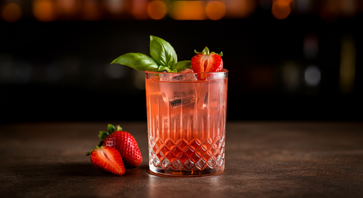 Strawberry Basil Smash | Bourbon Gospel